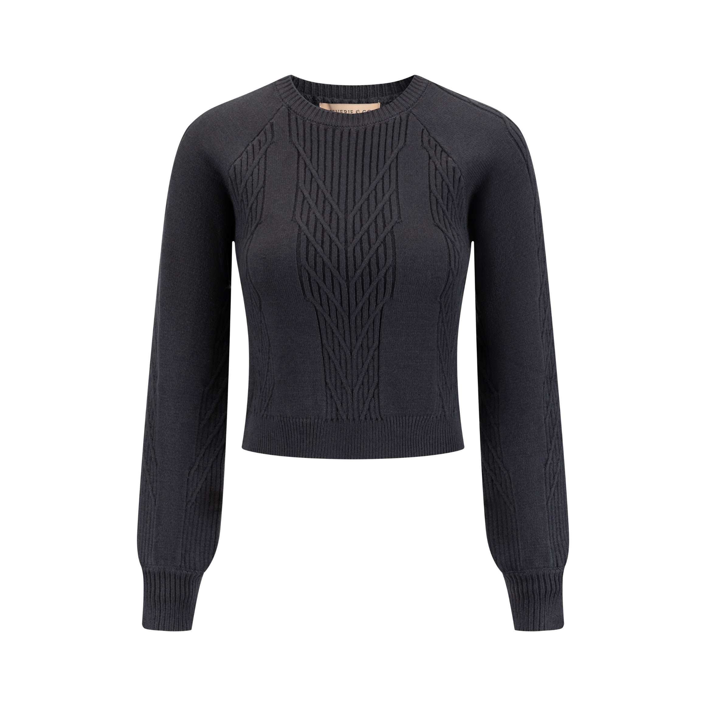 Cropped Textured Sweater - Heather Gray – The Runway Company